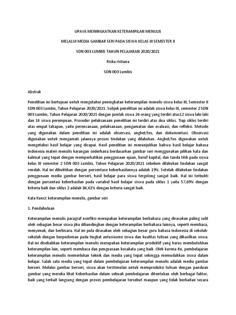 Tugas 3 Penelitian Tindakan Kelas | PDF