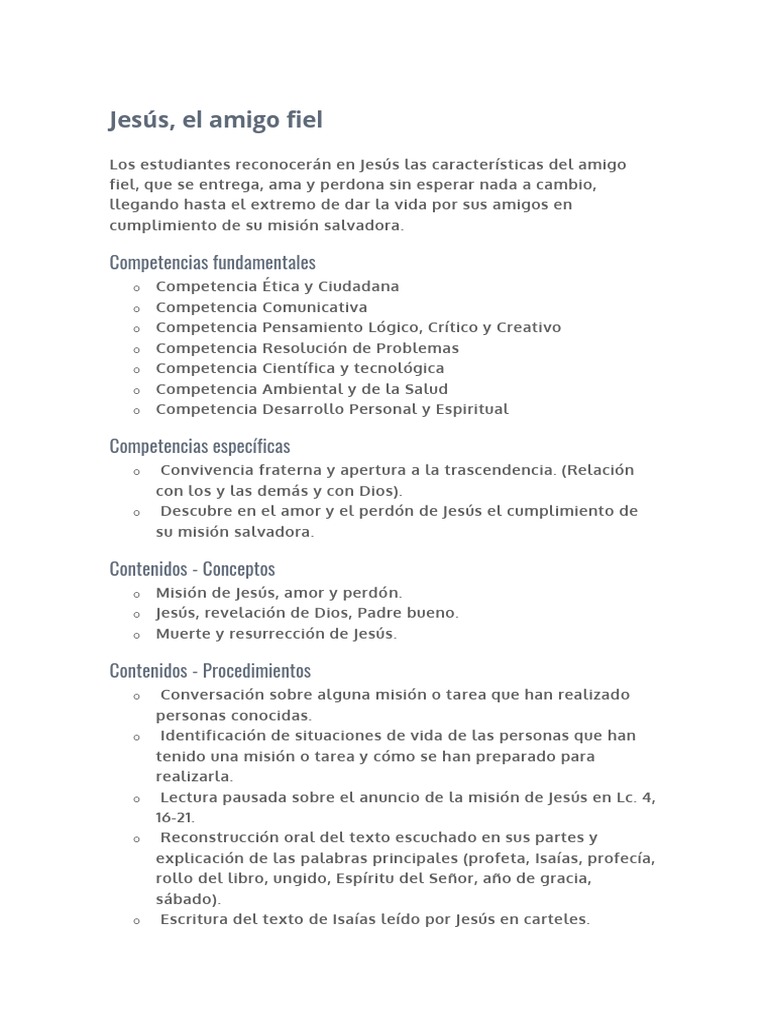 Jesus El Amigo Fiel | PDF | Jesús | Amor