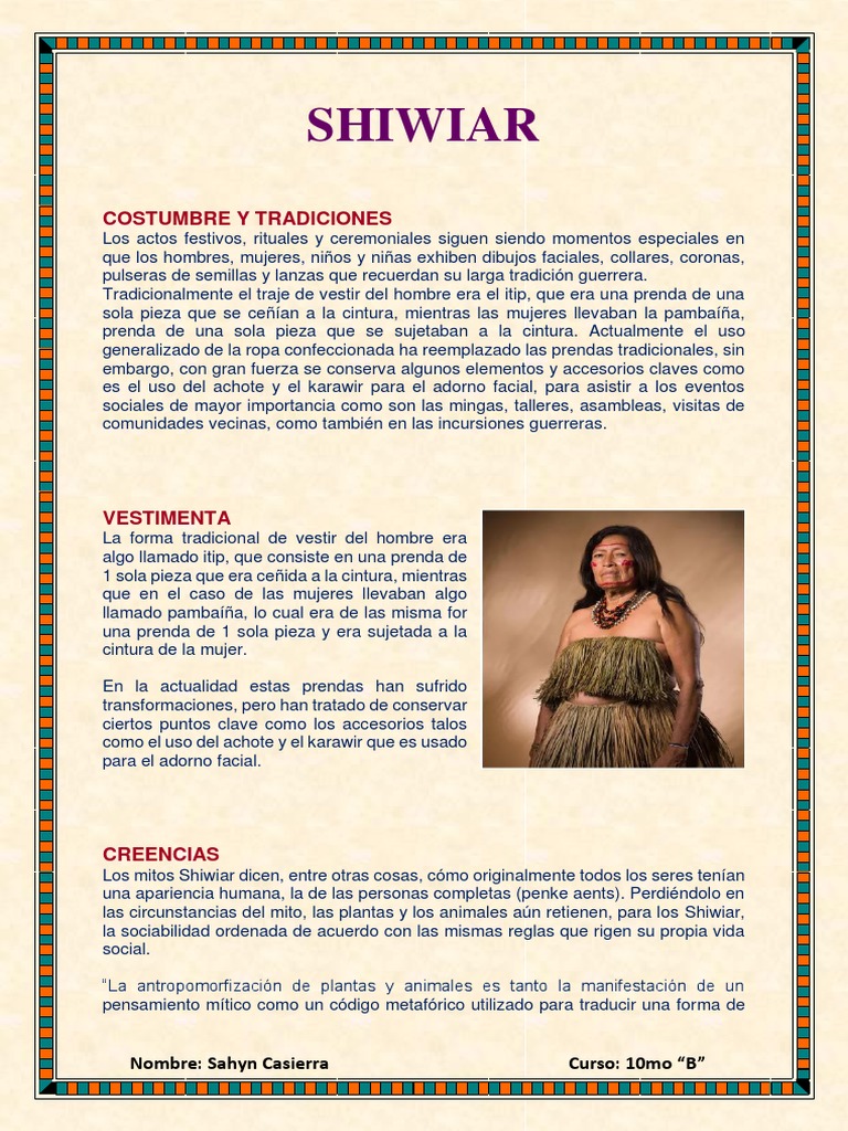 Cultura Shiwiar | PDF | Ropa | Chamanismo
