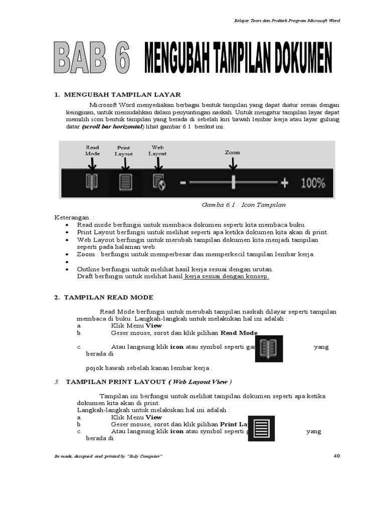 Mengatur Tampilan di Microsoft Word | PDF