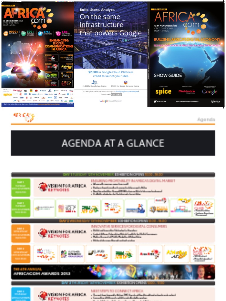 Africa Com 2013 Agenda | PDF | Internet Access | Lte (Telecommunication)