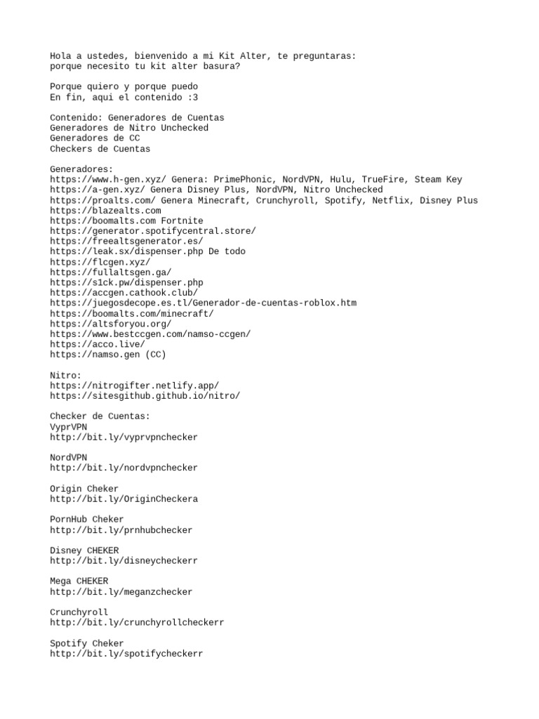 Spoiler Kit Alter v1.0 | PDF