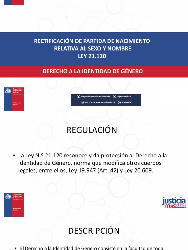 Ley 21120 | PDF | Identidad de género | Certificado de nacimiento
