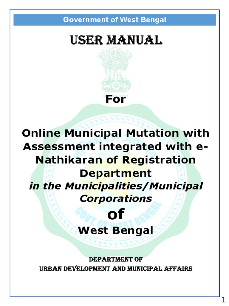 User Manual Online Municipal Mutation | PDF | Login | Password