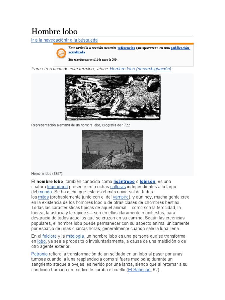 La leyenda del hombre lobo: orígenes y mitos | PDF | Hombres lobo