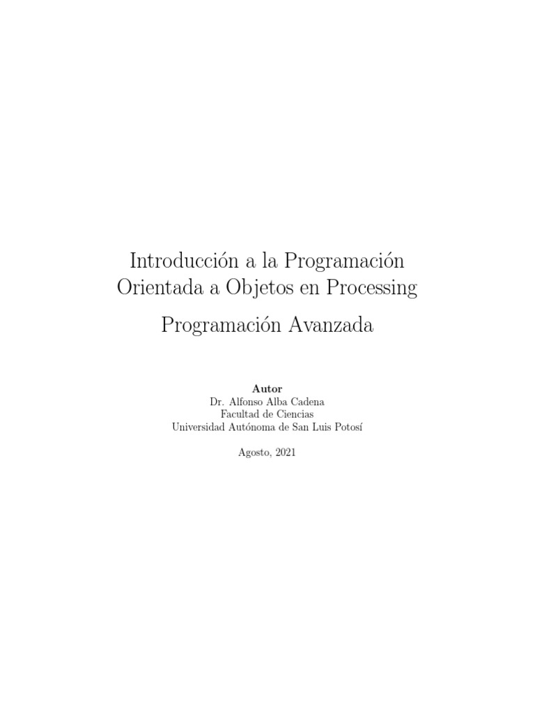 Introducción a la Programación Orientada a Objetos en Processing: Conceptos Fundamentales y ...