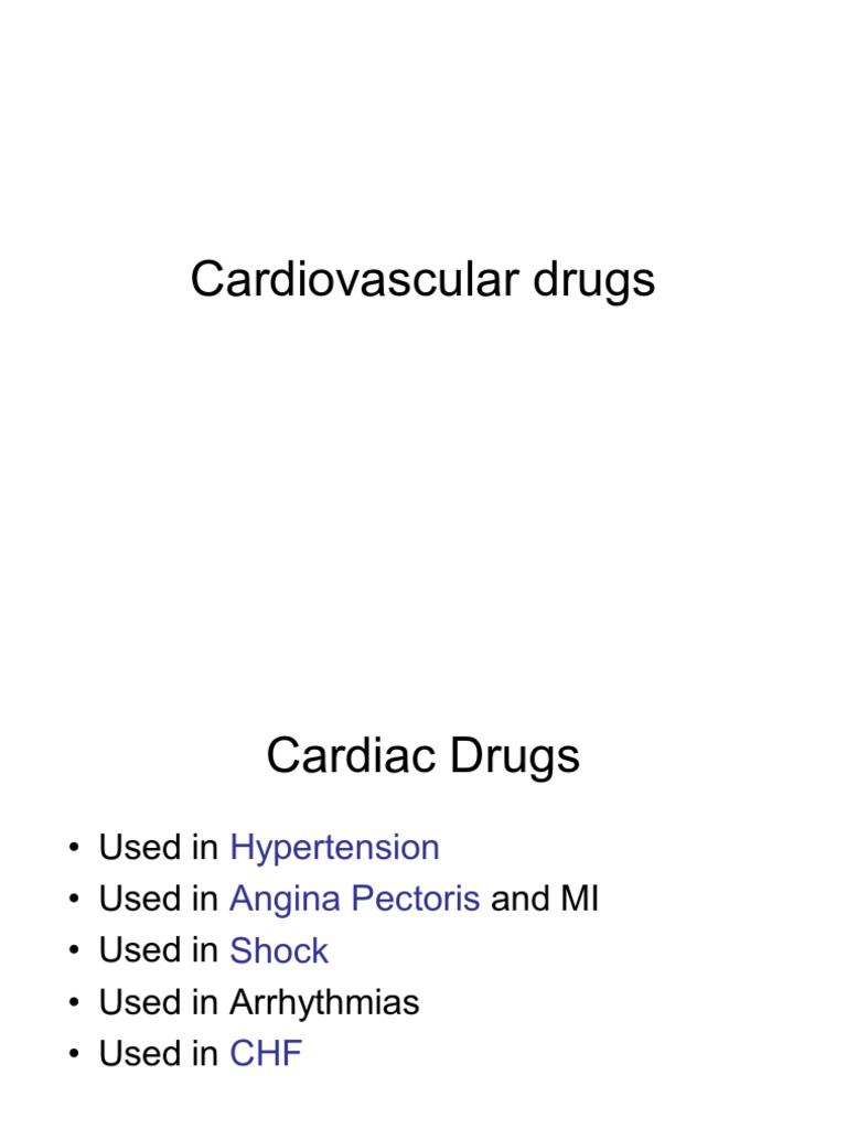 Pharmacology - Cardiovascular Drugs | PDF | Cardiac Arrhythmia ...