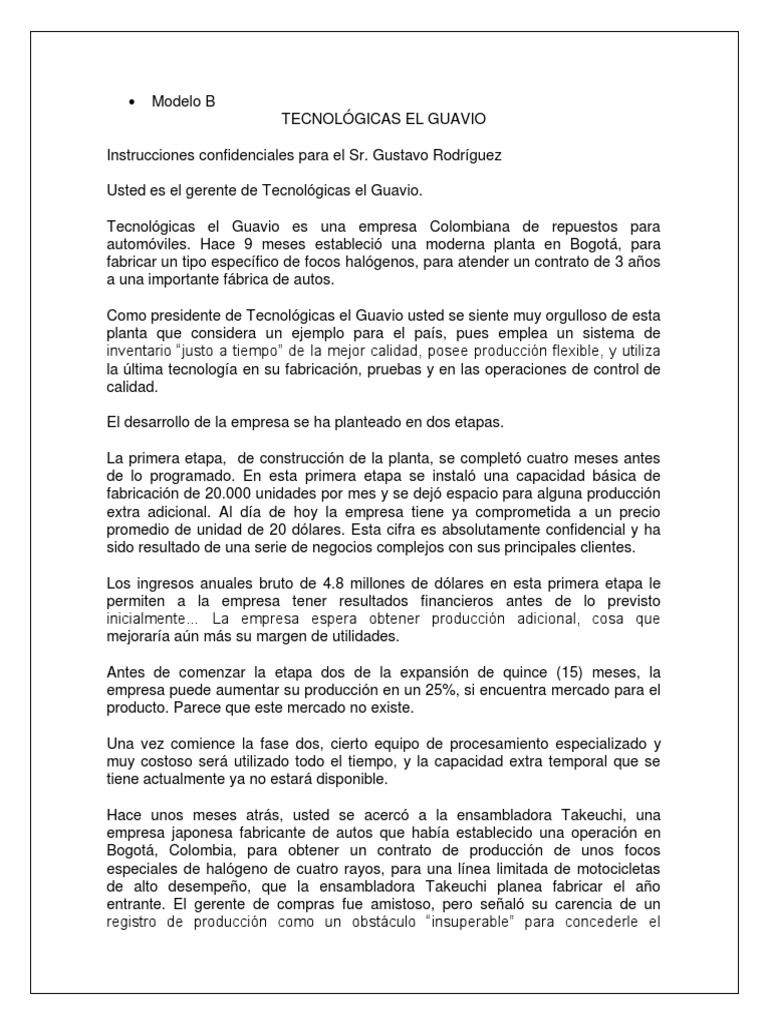 Modelo B | PDF | Chile | Business