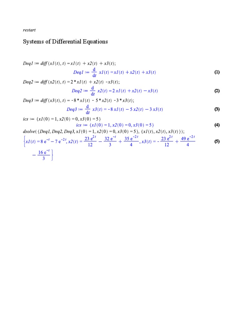 5.7 Systems Eqns | PDF