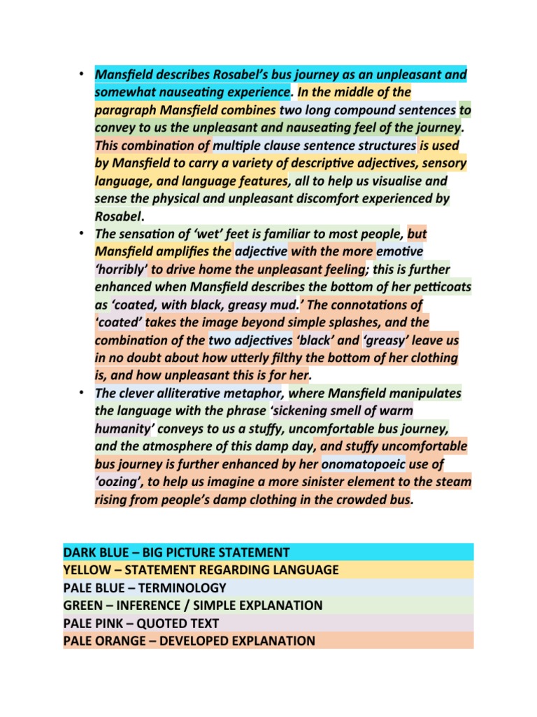 The Tiredness of Rosabel Paper 1 Q2 Answer | PDF | Poetry