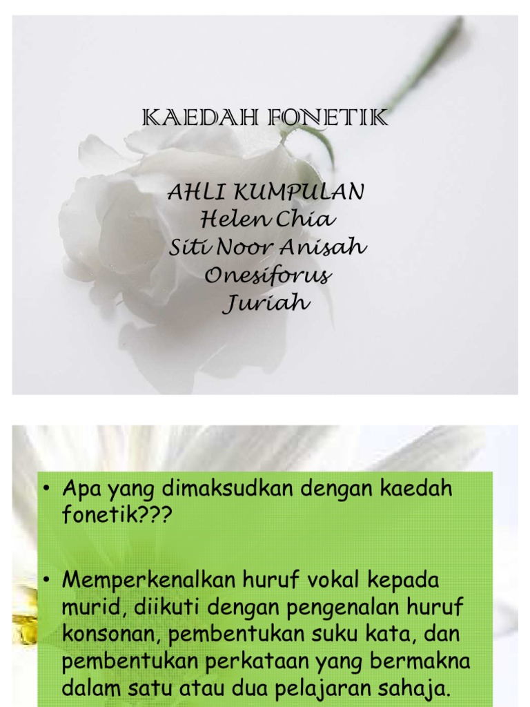 Kaedah Fonetik | PDF | Seni & Disiplin Bahasa