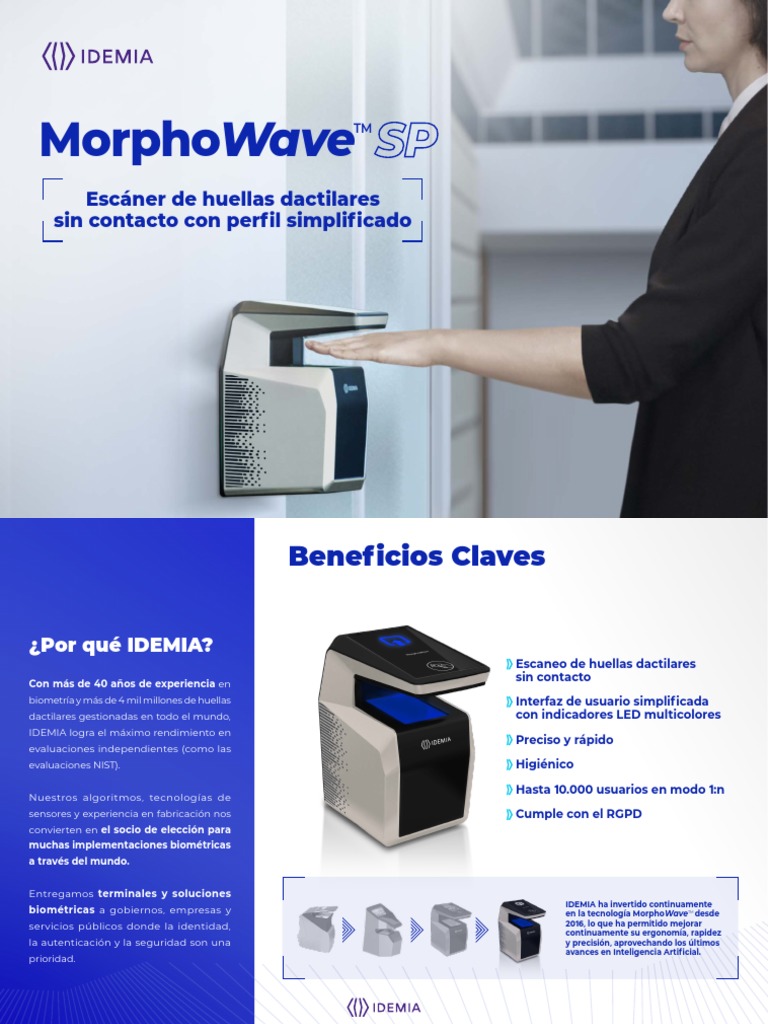 MorphoWave SP: Escáner Biométrico Sin Contacto | PDF | Biometría ...