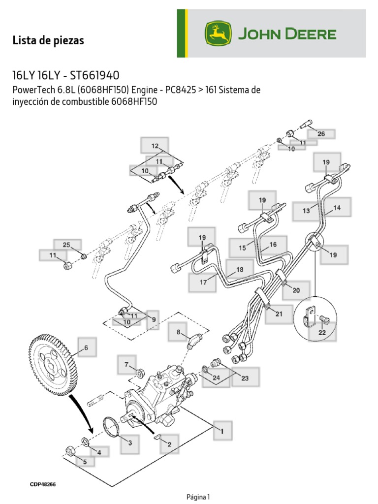 Partlist Inyeccion Motor 6068 | PDF | Ingeniería mecánica | Motor de ...