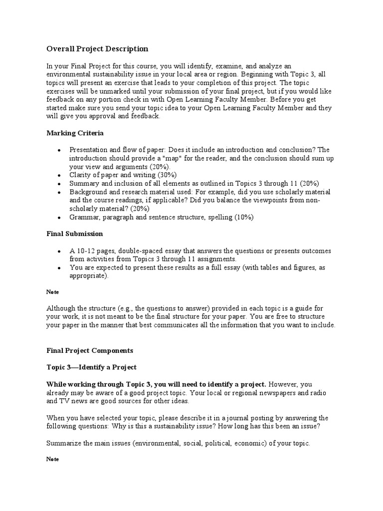 Envs Final Project | PDF | Decision Making | Essays