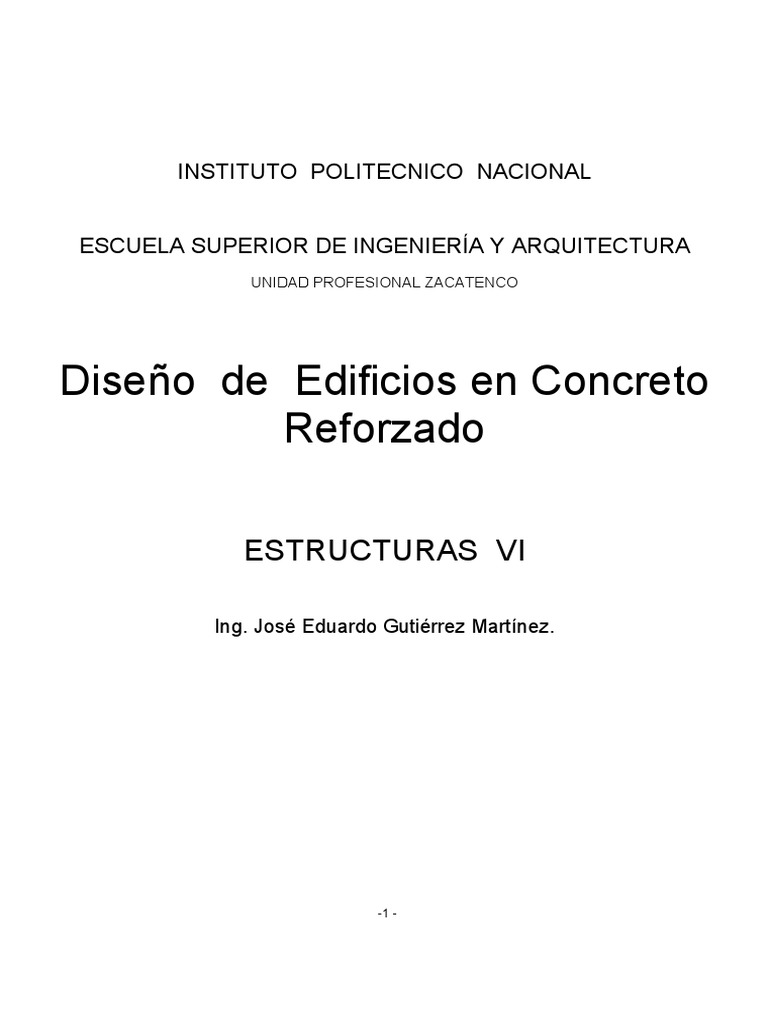 Diseño de Estructuras de Concreto - José Eduardo Gutiérrez Martínez | PDF | Hormigón | Fundación ...