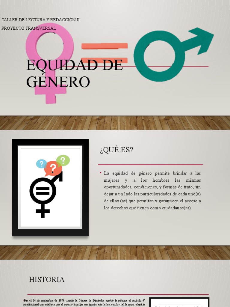 Equidad de Genero | PDF | Estudios de género | Igualdad de género