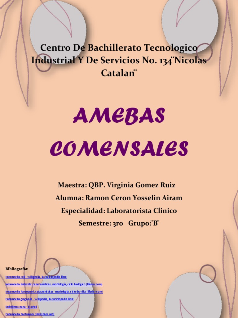Cuadro Comparativo Amebas Comensales | PDF | Diarrea | Heces