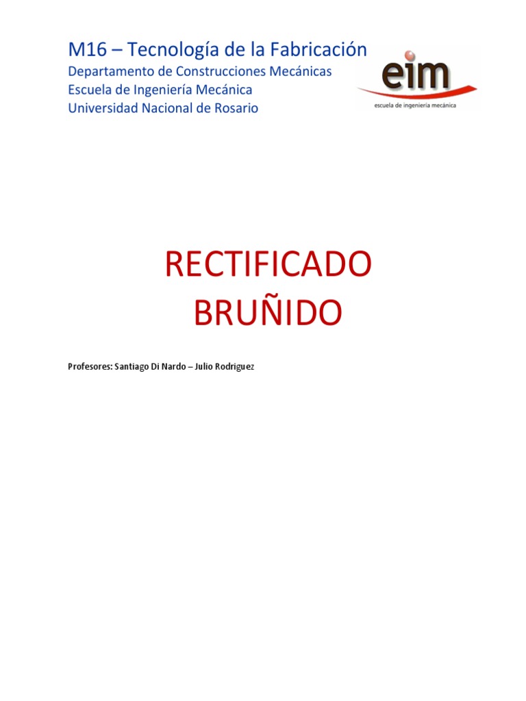 Rectificado Bruñido | PDF | Abrasivo | Rieles