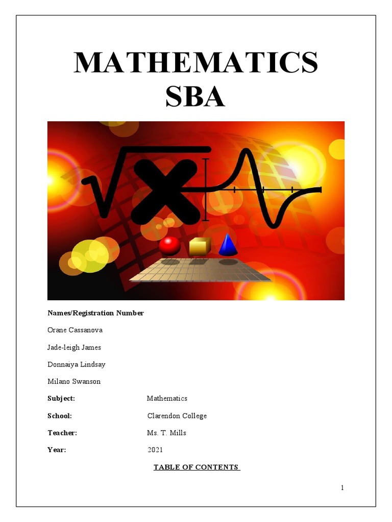 Mathematics Sba | PDF | Social Media | Popular Culture & Media Studies