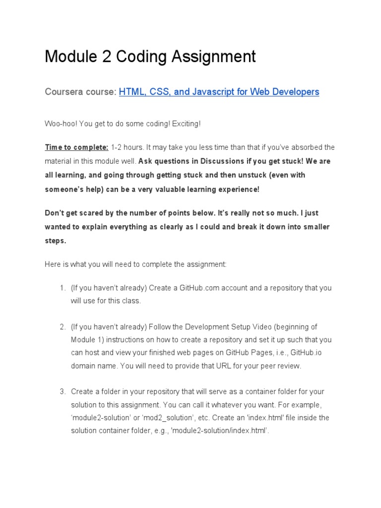 Module 2 Coding Assignment | PDF | World Wide Web | Internet & Web