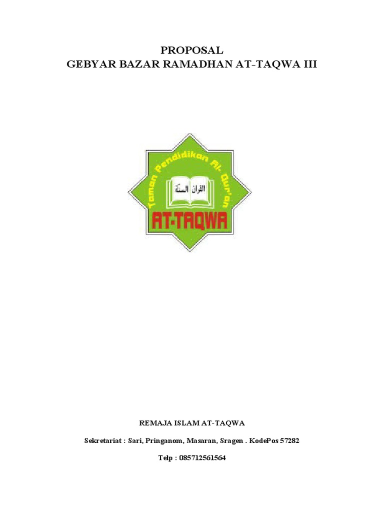 PROPOSAL Bazar New | PDF