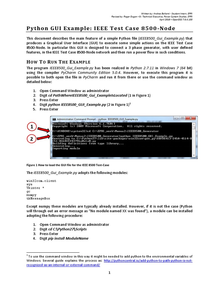 PythonExample IEEE8500 | PDF | Python (Programming Language) | Computing