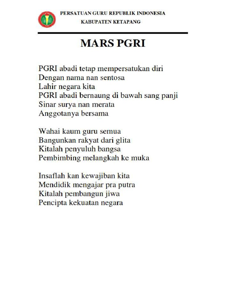 Mars Pgri - Pgri Ketapang | PDF