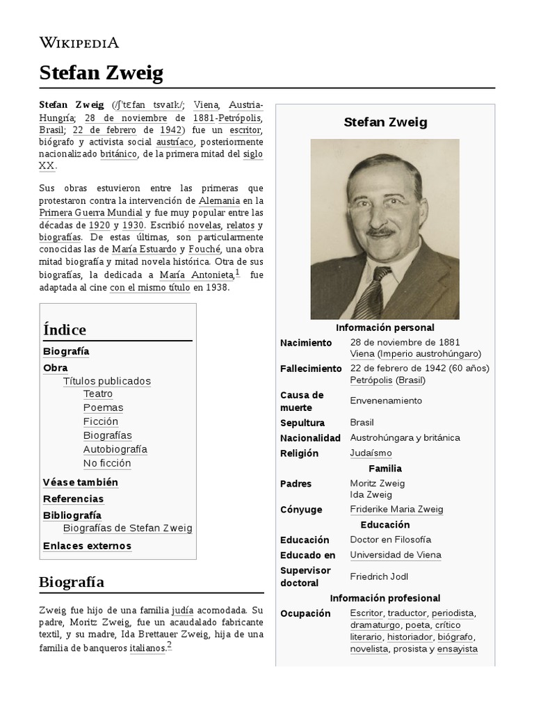 Stefan Zweig | PDF | Stefan Zweig