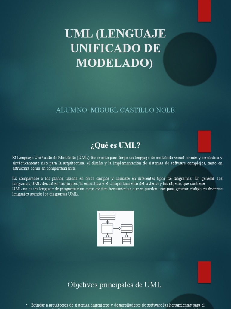 UML Diapositivas | PDF | Lenguaje de modelado unificado | Lenguaje de programación