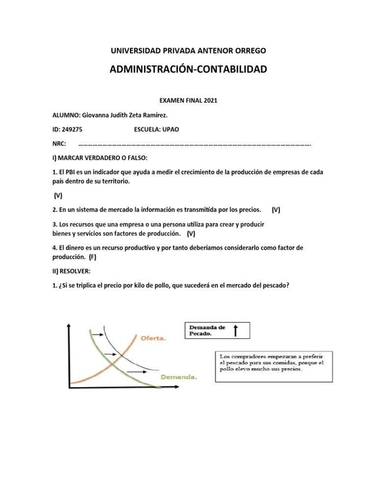 Examen Final, Fundamentos | PDF | Finanzas y dinero