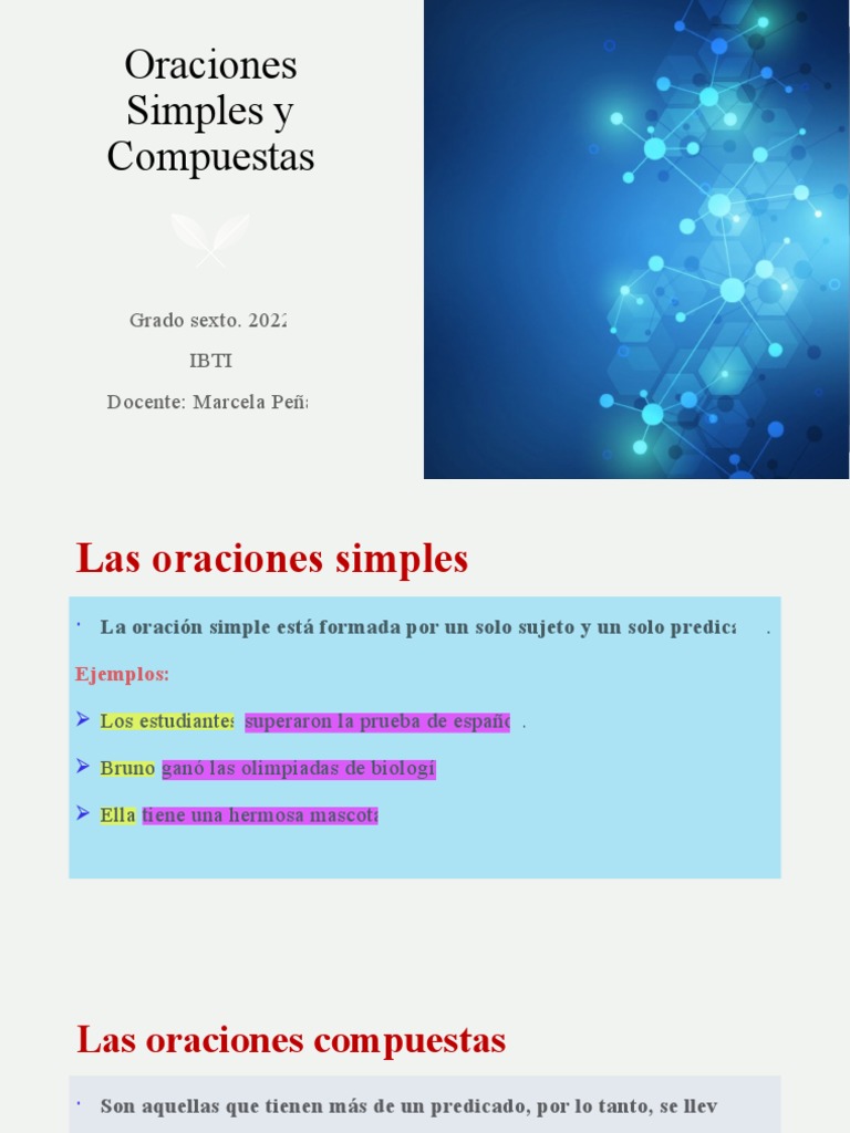 Oraciones Simples y COMPUESTAS Sexto | PDF