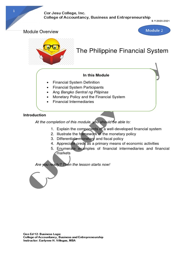 Philippine Financial System Overview | PDF | Securities (Finance) | Banks