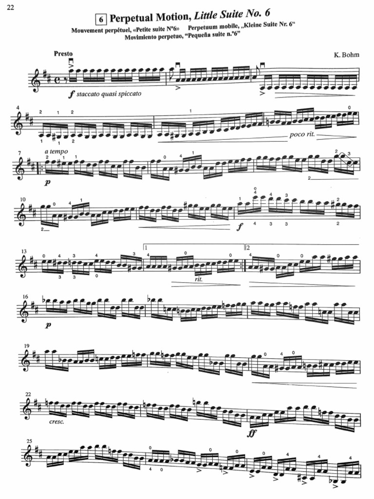 Bohm Perpetual Motion Violin Suzuki Book 4 | PDF