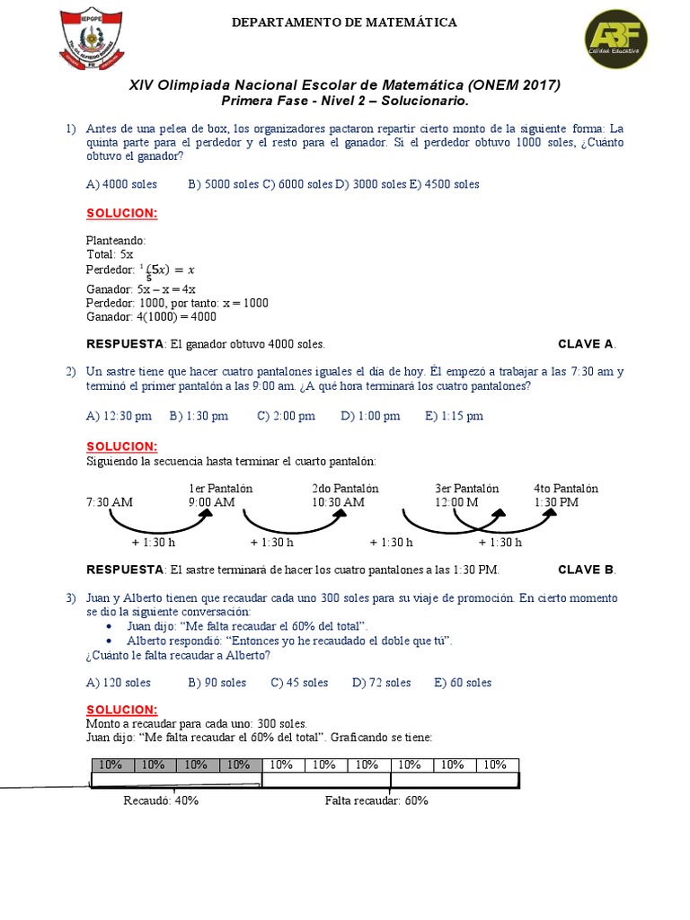 Solucionario ONEM 2017 F1N2 | PDF | Triángulo | Tangente