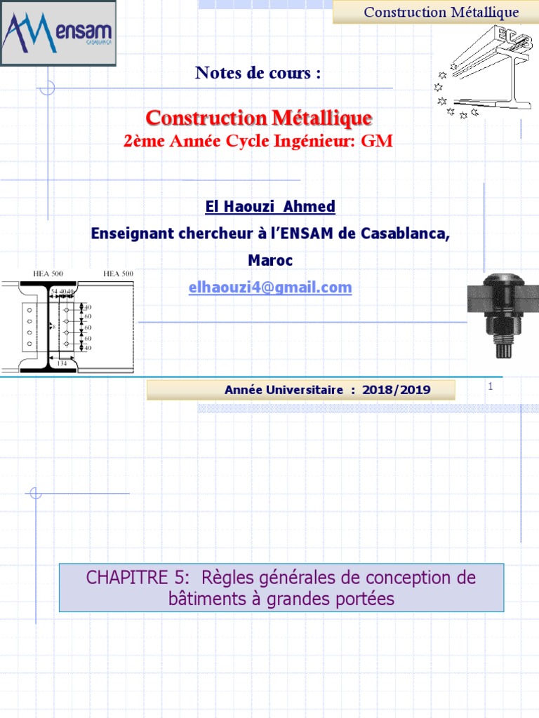 Conception et Calcul de Fermes Métalliques | PDF | Treillis (assemblage) | Ingénierie mécanique