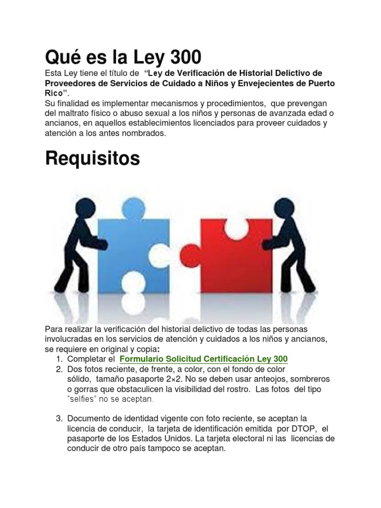 Que Es La Ley 300 y Requisitos 2020 | PDF | Justicia | Crimen y violencia