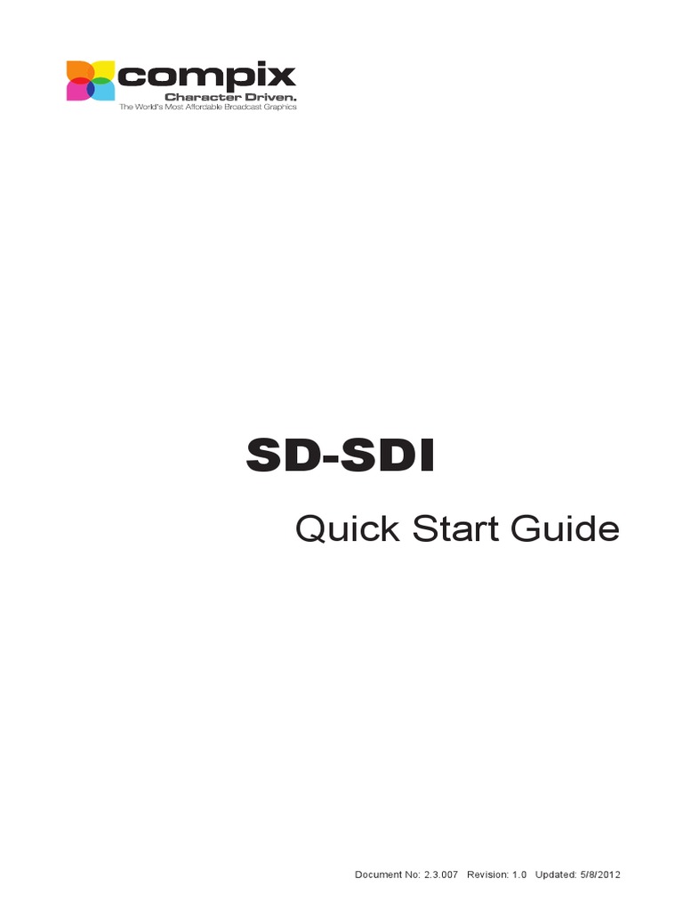SD-SDI Quick Start Guide 1.0 | PDF | Electrical Engineering | Display ...