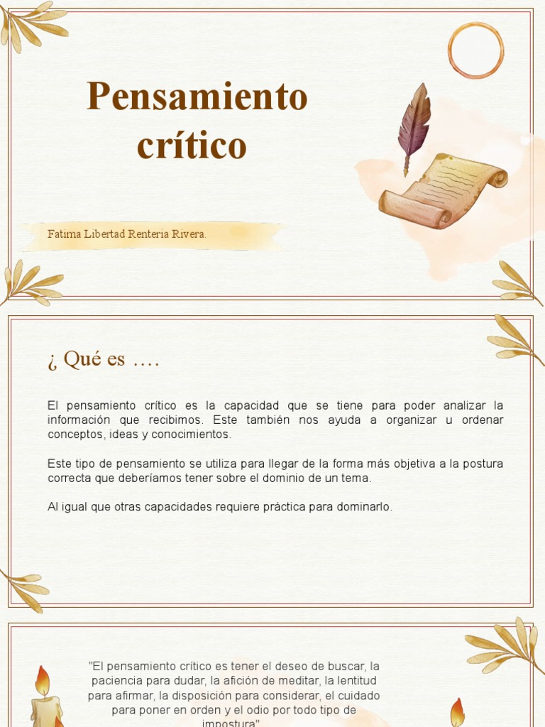 Pensamiento Critico | PDF | Pensamiento crítico | Pensamiento