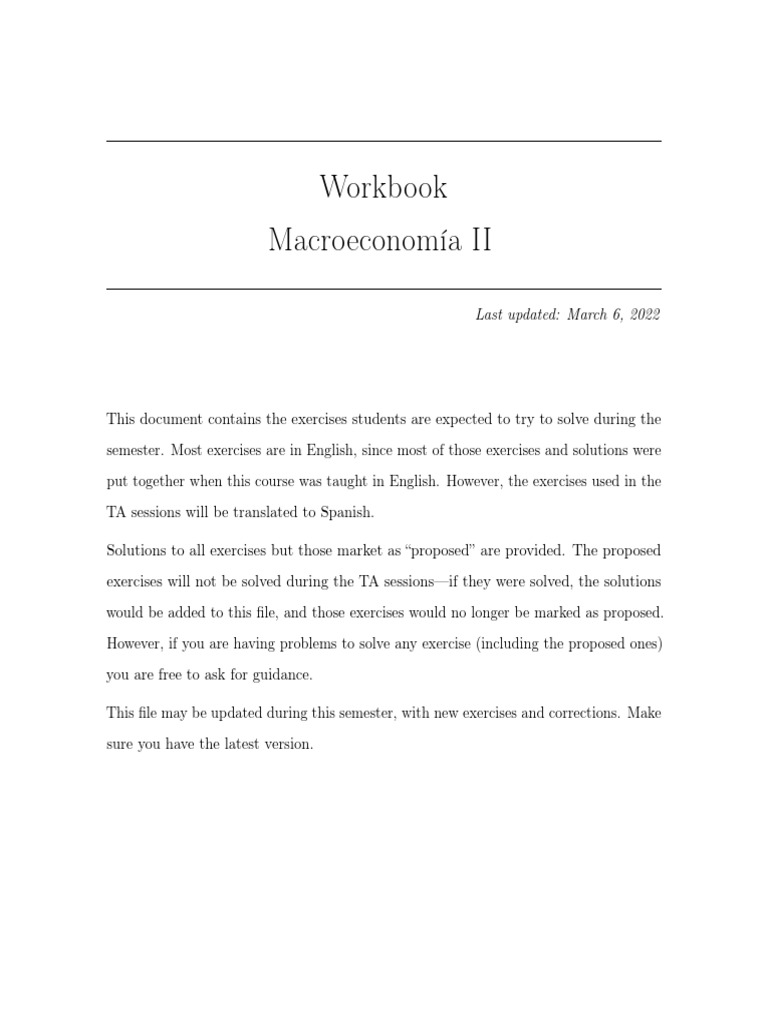 Workbook | Descargar gratis PDF | Money Supply | Money Workbook | Descargar gratis PDF | Money Supply | Money