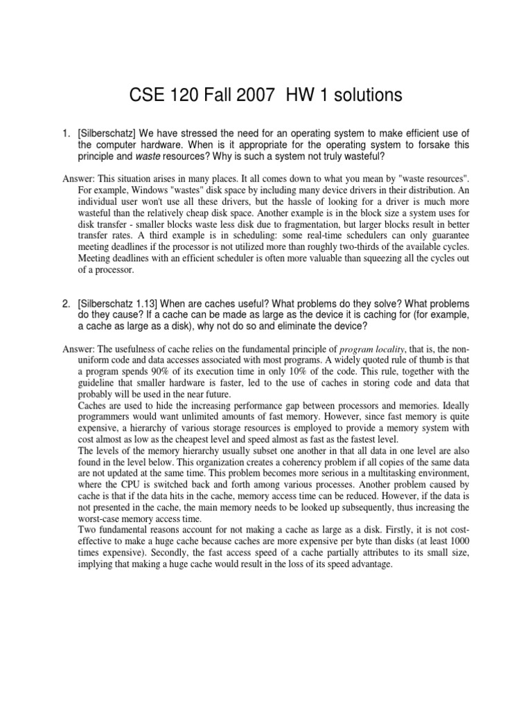 HW1 Solution | PDF | Cache (Computing) | Computer Data Storage