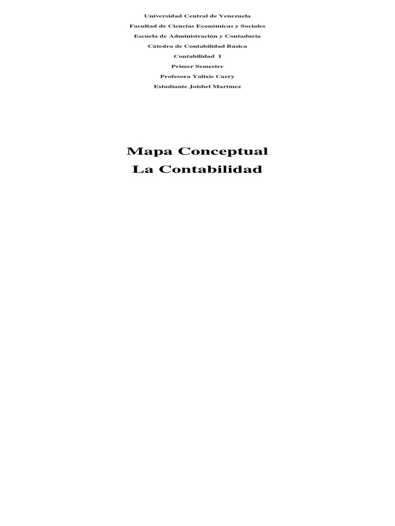 Mapa Conceptual de la Contabilidad | PDF | Contabilidad | Business