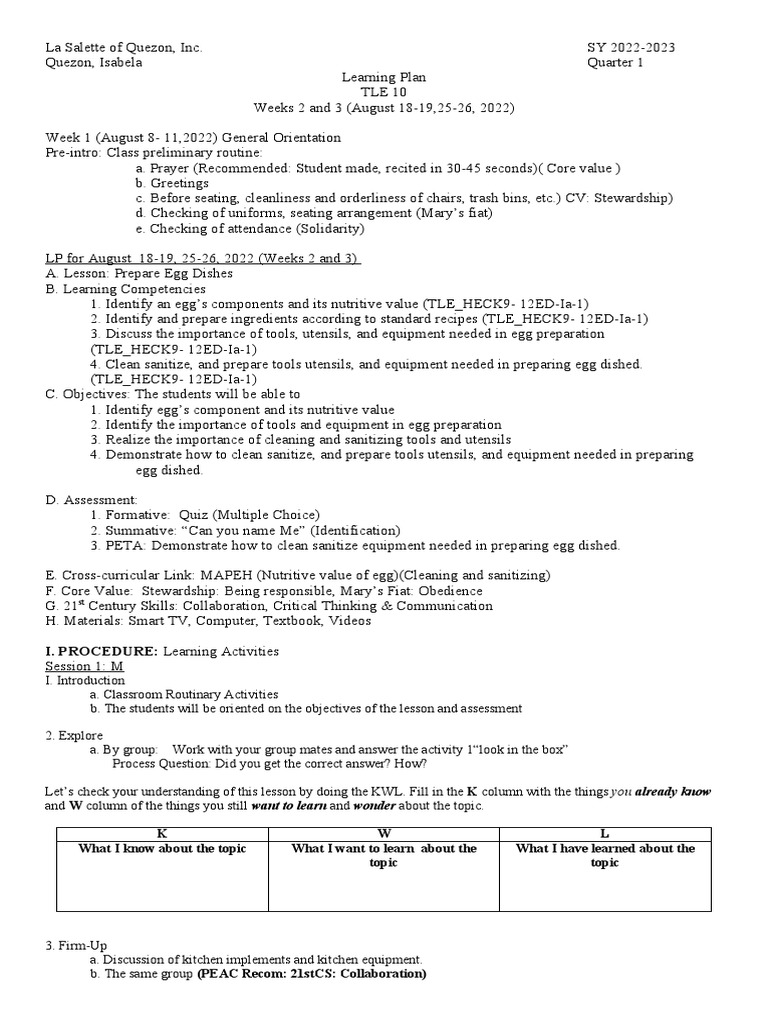 TLE10 | PDF | Learning | Cognition