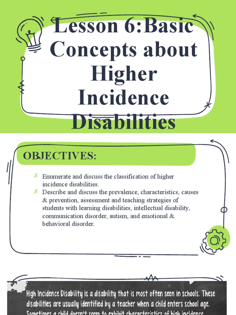Understanding Higher Incidence Disabilities: A Comprehensive Look at ...