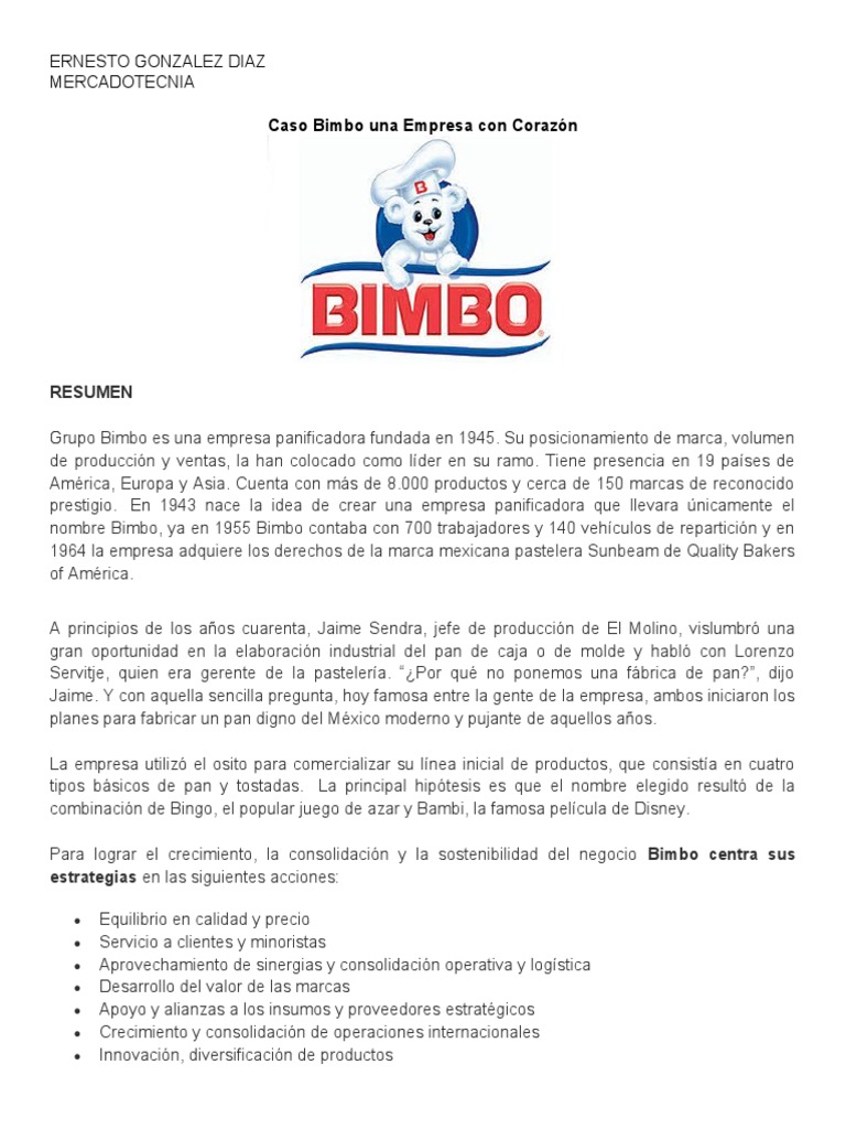 Estrategias de Éxito de Grupo Bimbo | PDF | Economias