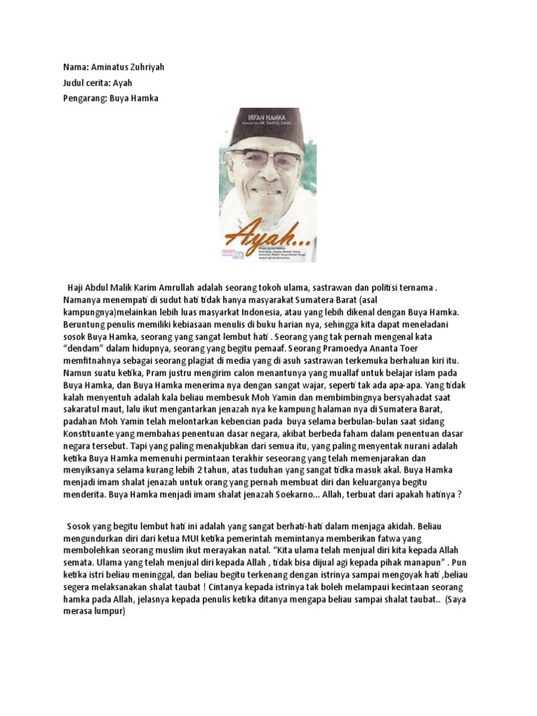 Sinopsis Novel Ayah Buya Hamka Aminatus Z Pdf
