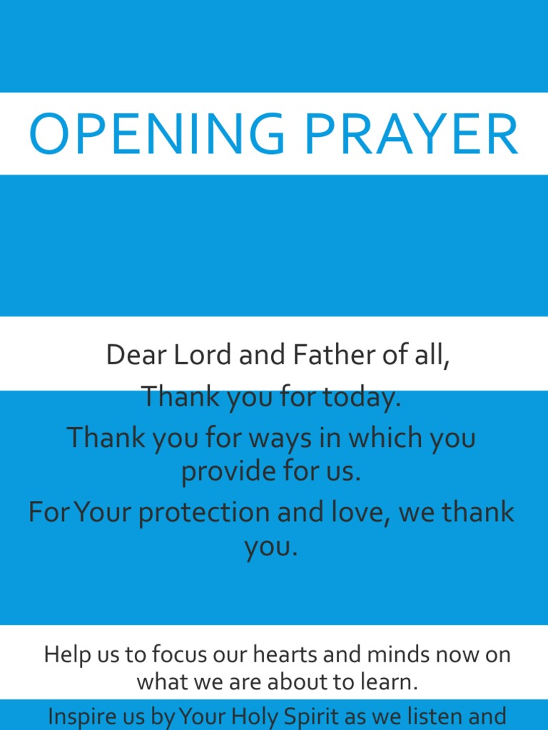 Opening Prayer | PDF