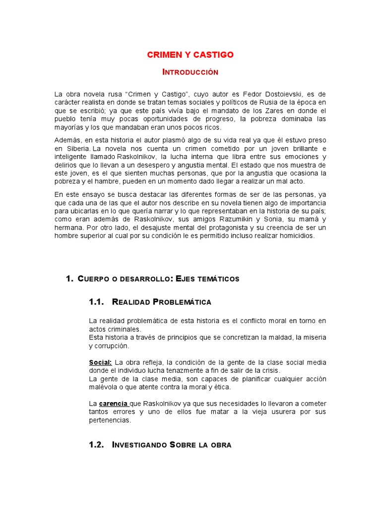 Crimen y Castigo | PDF | Crimen y castigo