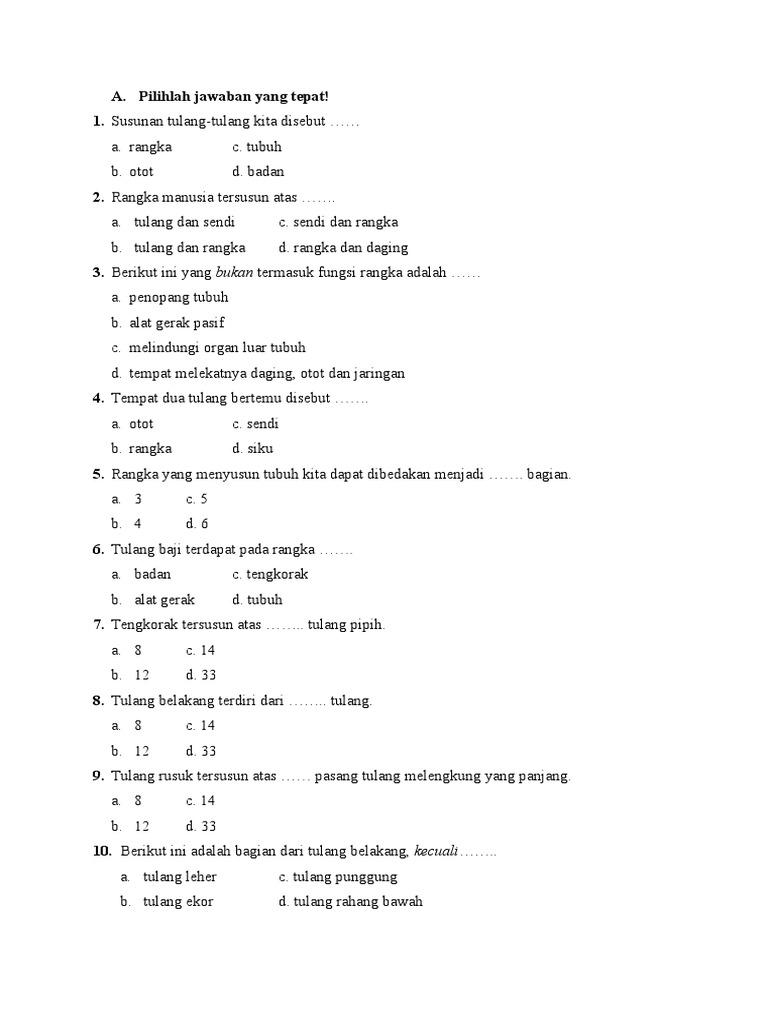 Soal Mid Ipa Kelas 5 | PDF