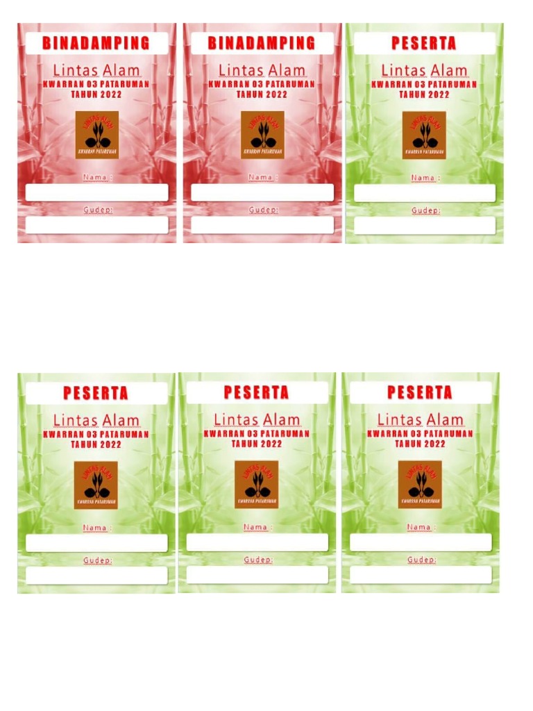 Kartu Peserta Pramuka | PDF