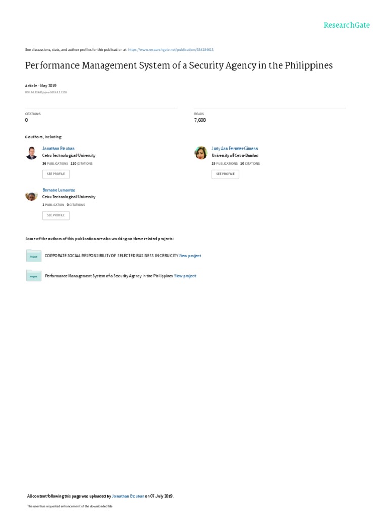 00 - Performance Evaluation Security - This | PDF | Performance ...